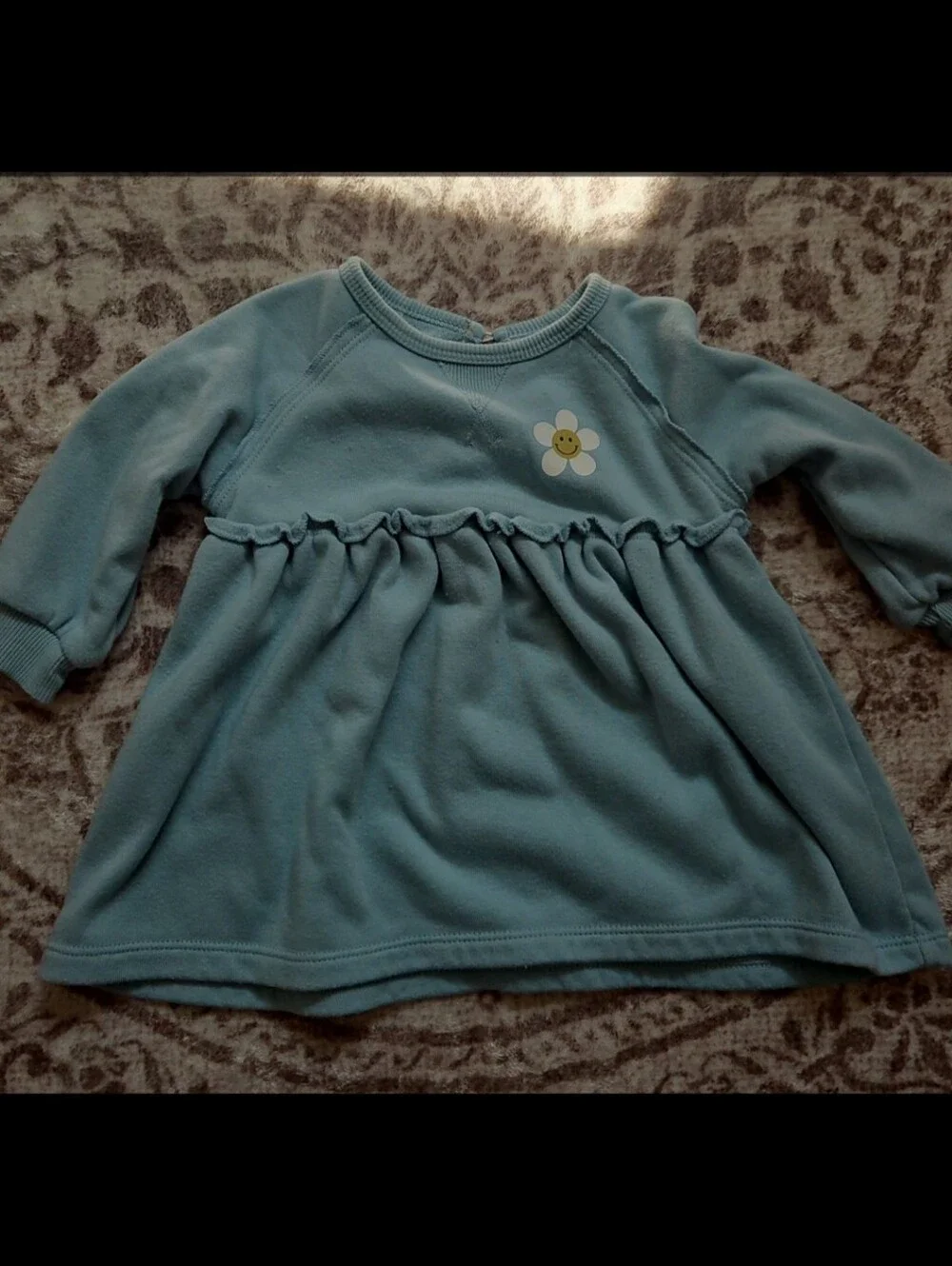 Dresses | Baby Girl Light Blue Daisy Sweatshirt Dress | Poshmark